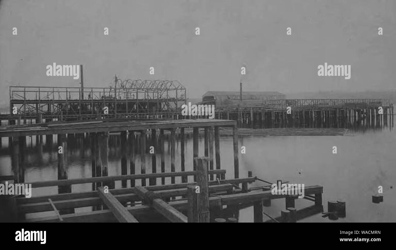 Dock under construction in harbor Seattle probably between 1880 and ...