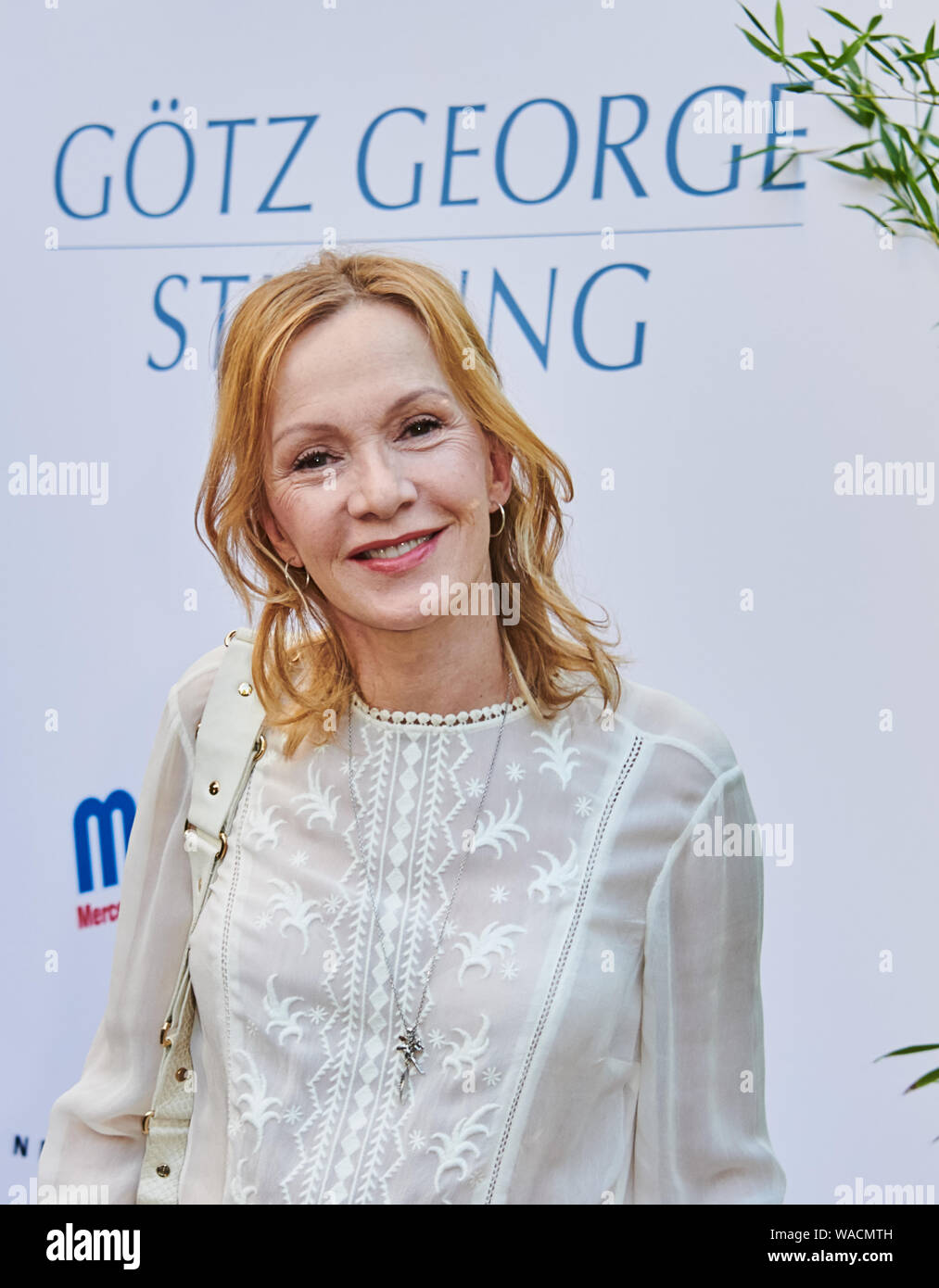 Berlin, Germany. 19th Aug, 2019. The actress Katja Flint comes to the ...