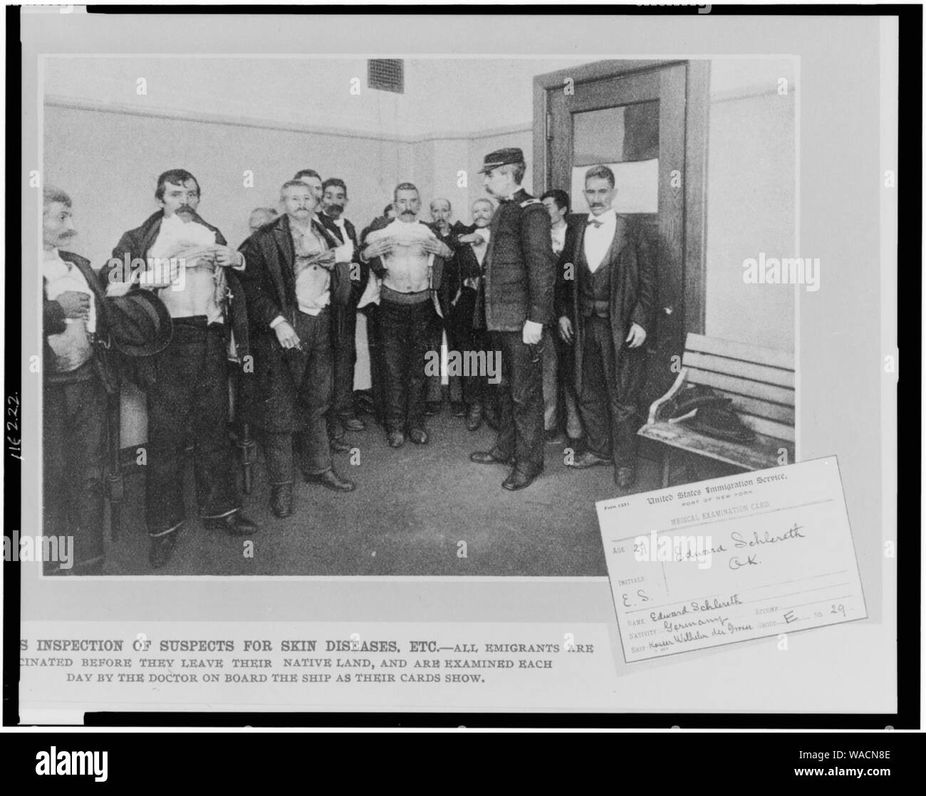 Doctor's inspection of suspects for skin diseases, etc Stock Photo - Alamy