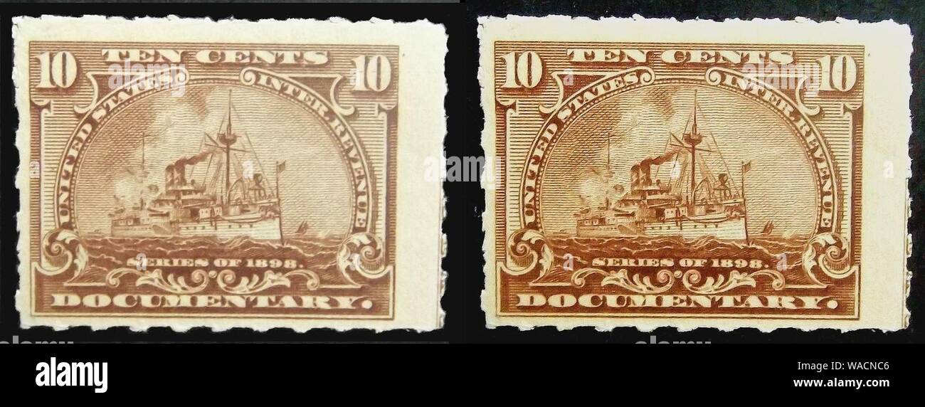 Documentary stamp image restoration Stock Photo - Alamy