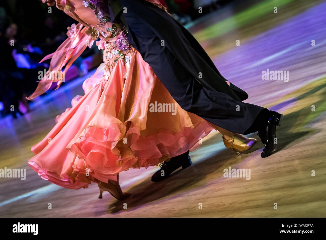 couple dancing standard dance on the dancefloor Stock Photo - Alamy