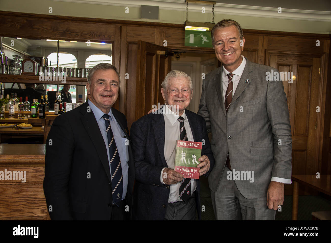 London, UK. 19 August, 2019. Neil Harvey, the Australian cricket legend ...
