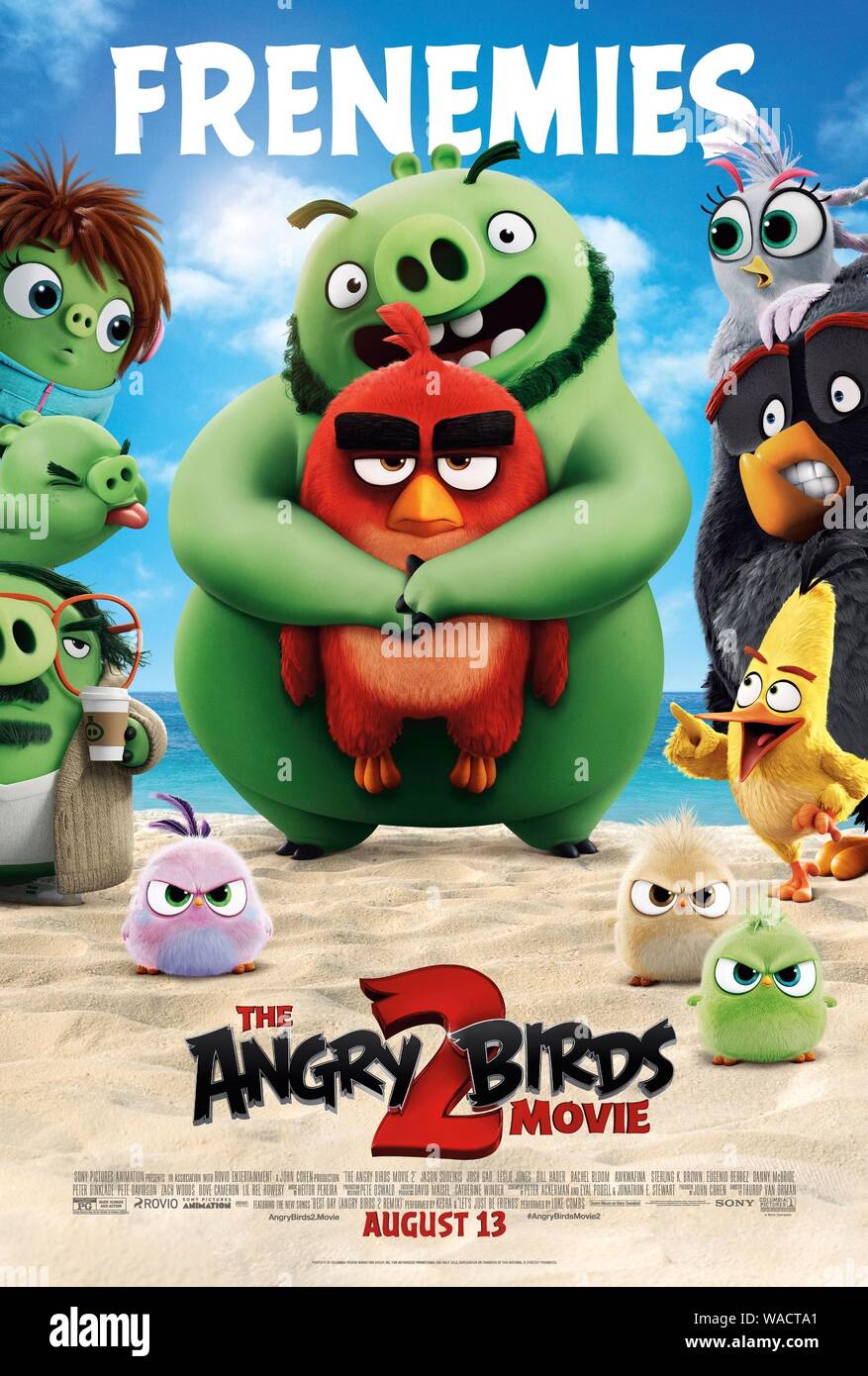 THE ANGRY BIRDS MOVIE 2, US poster, center t-b: Leonard (voice: Bill ...