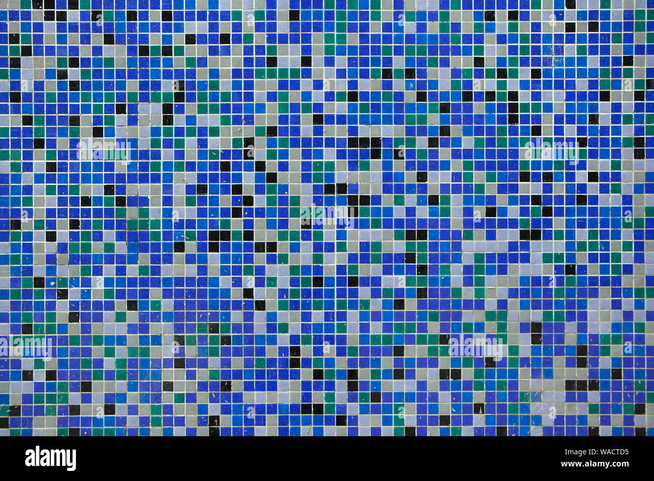 Blue mosaic tiles. Background texture Stock Photo - Alamy