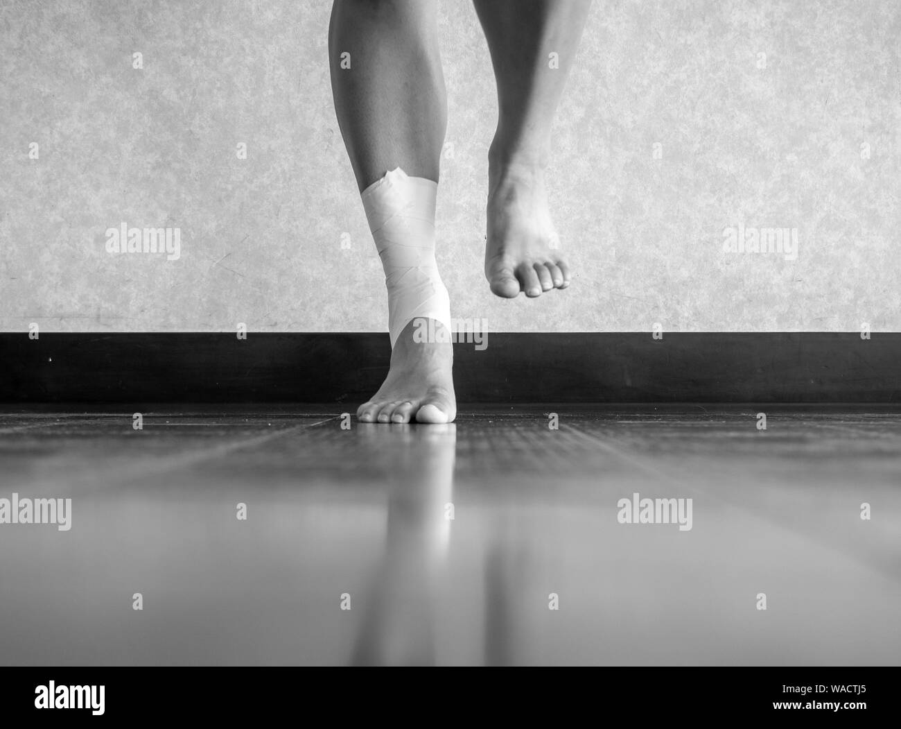 Sprained ankle Black and White Stock Photos & Images - Alamy