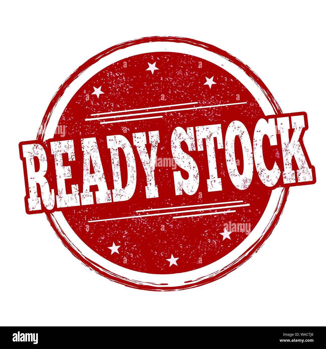 Ready stock sign or stamp on white background, vector illustration ...