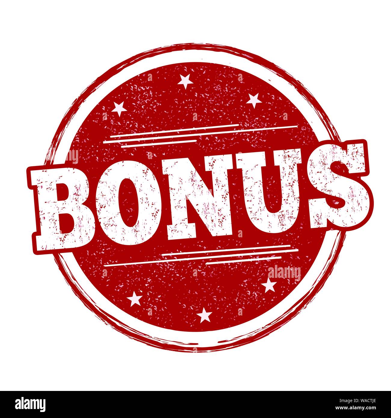 Bonus sign or stamp on white background, vector illustration Stock ...