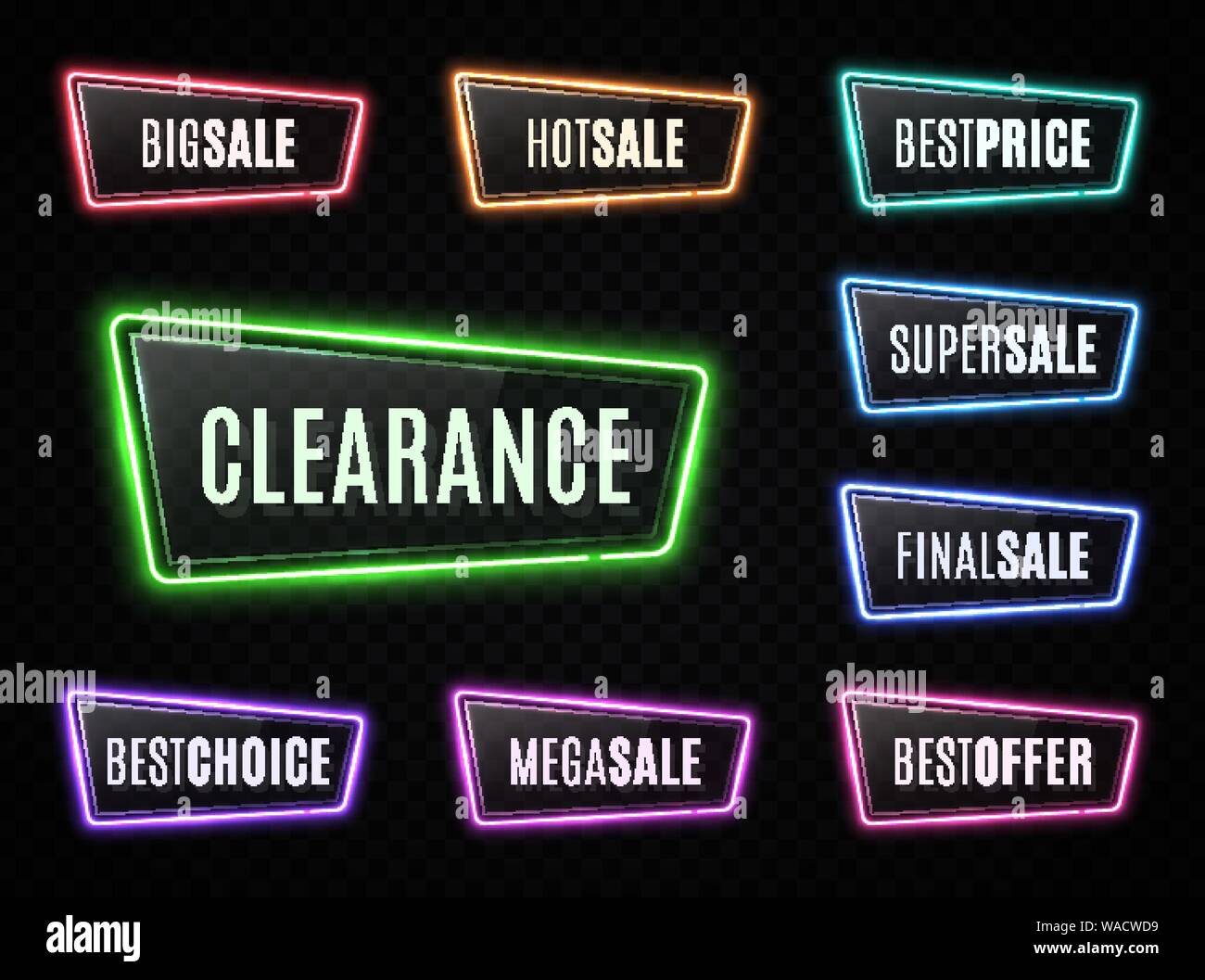 Neon signs Stock Vector Images - Alamy