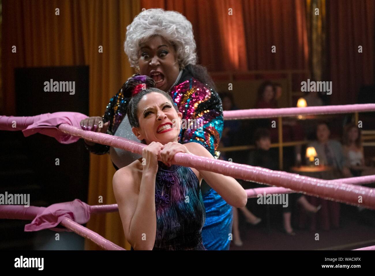 GLOW, (aka G.L.O.W.), from left: Jackie Tohn, Kia Stevens, 'Freaky ...