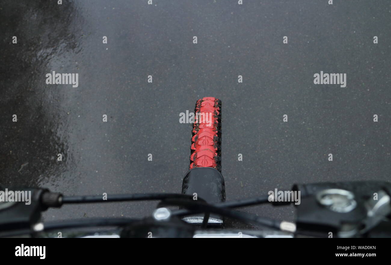 View road from bicycle point hi-res stock photography and images - Alamy