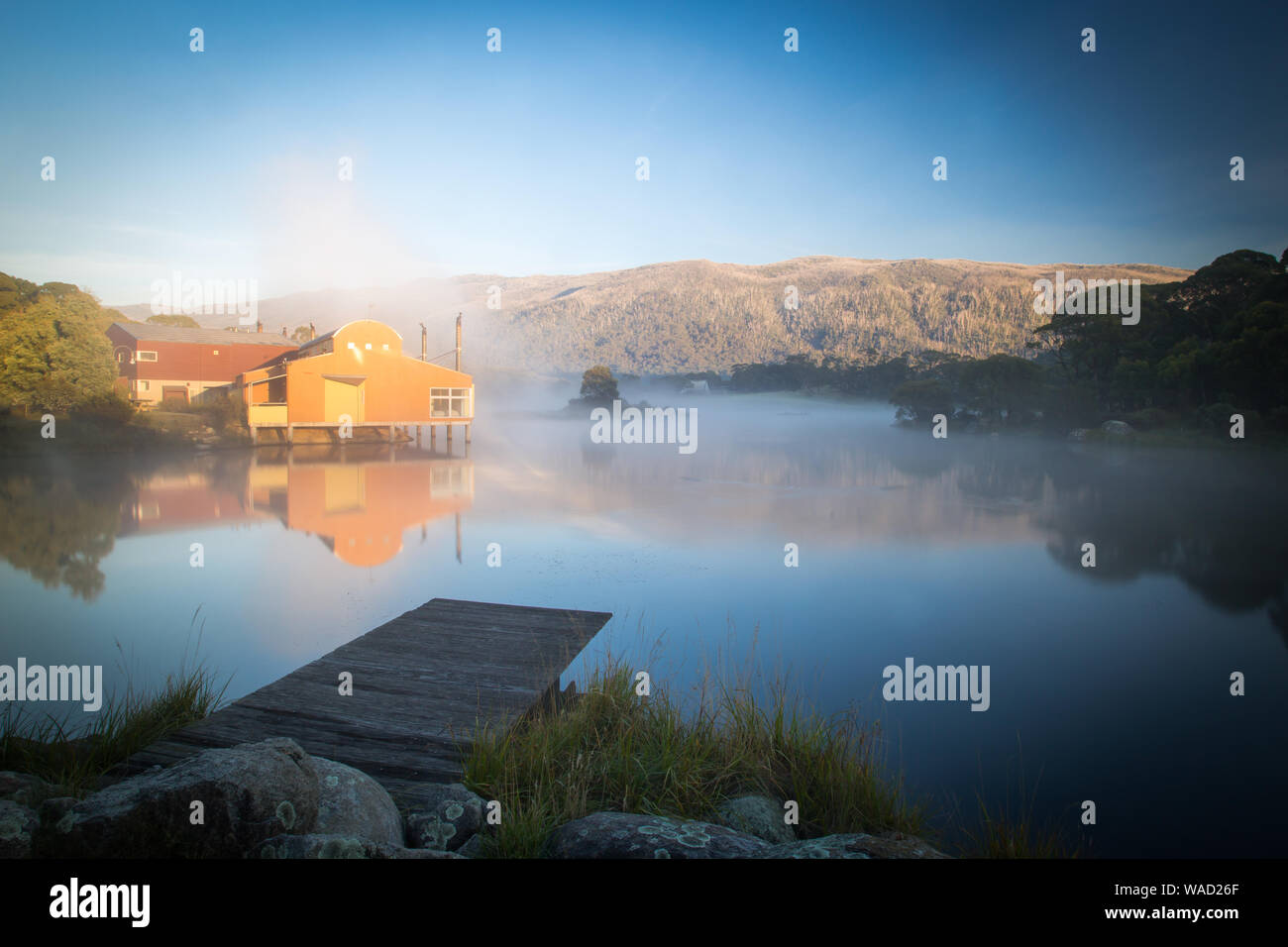 Morning at Lake Crackenback Stock Photo - Alamy