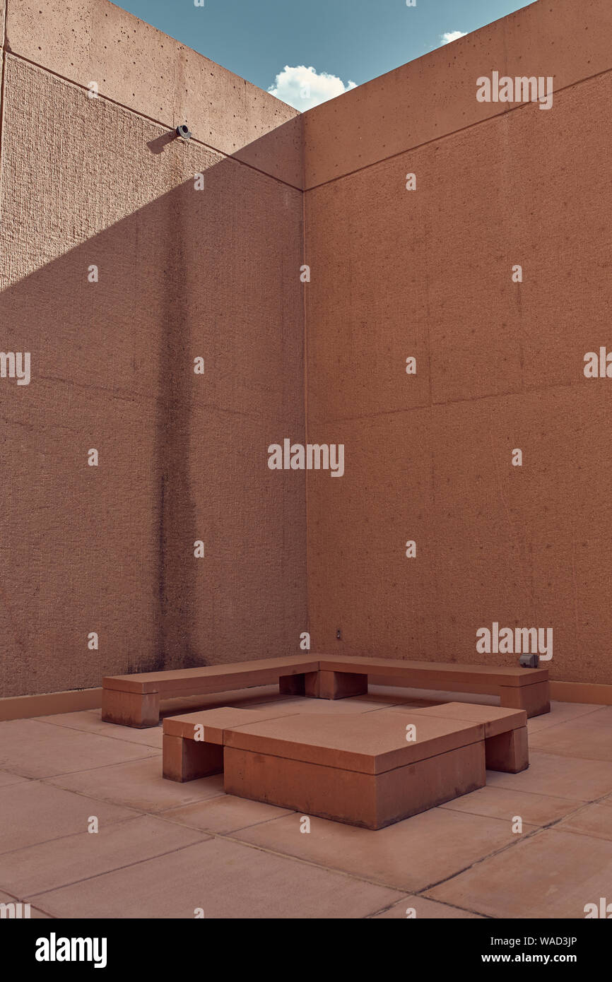 Boulder, Colorado - August 18th, 2019: Rest area with seating at NCAR ...