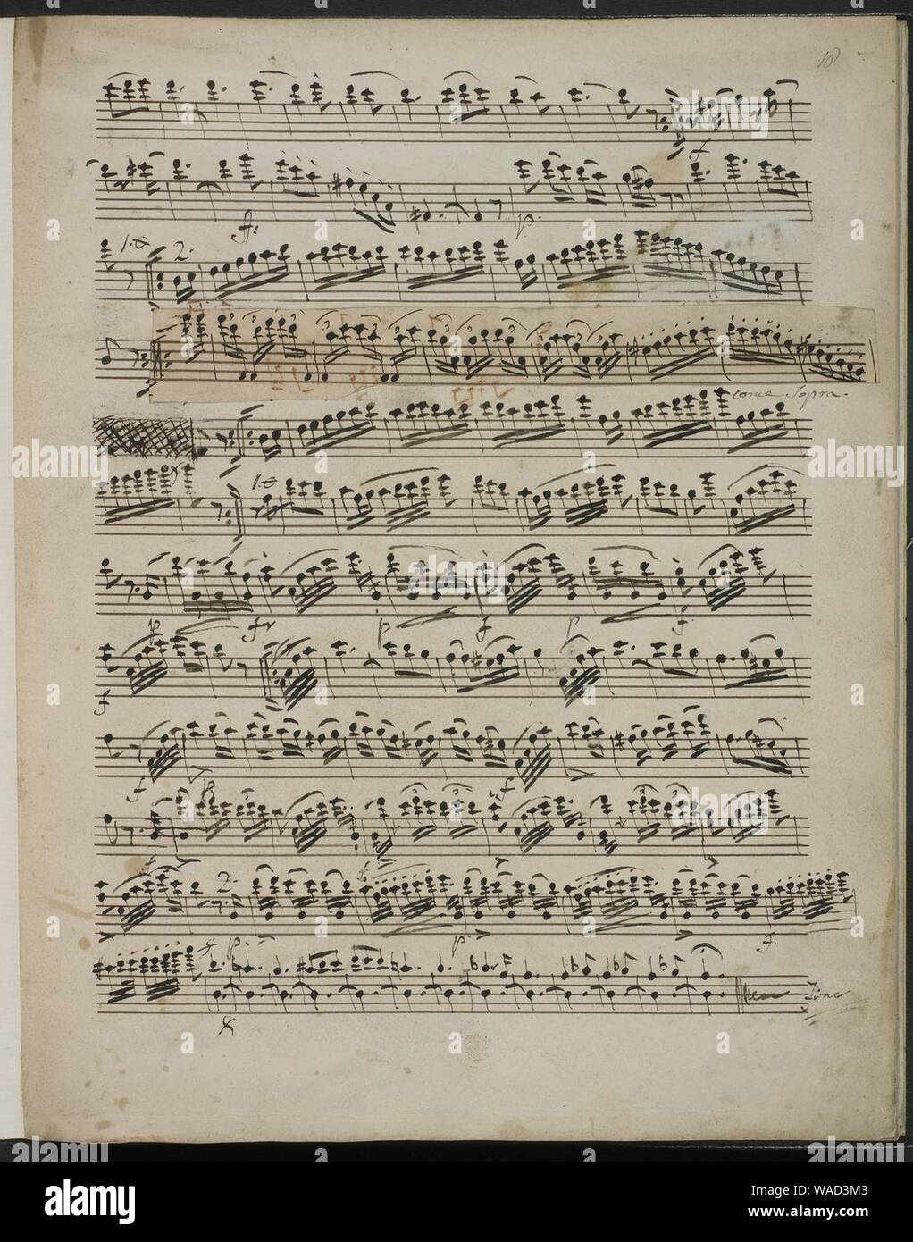 Domenico Dragonetti - Double bass solos. (BL Add MS 17822 f. 18r Stock ...