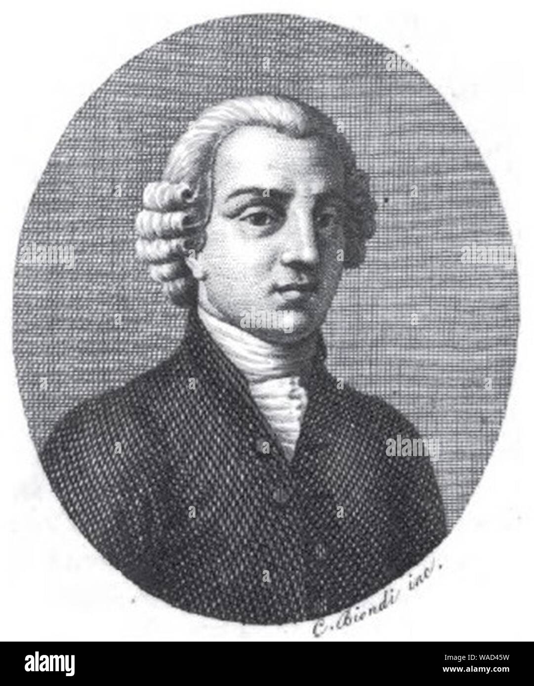 Domenico Lalli portrait published 1818 Stock Photo - Alamy