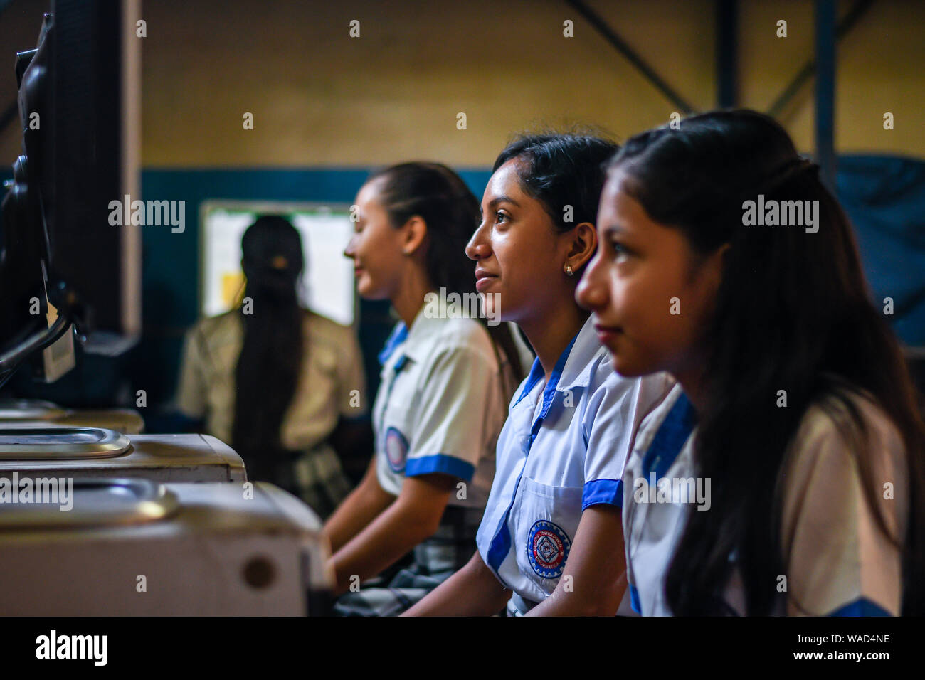 Hispanic female computers technology hi-res stock photography and ...