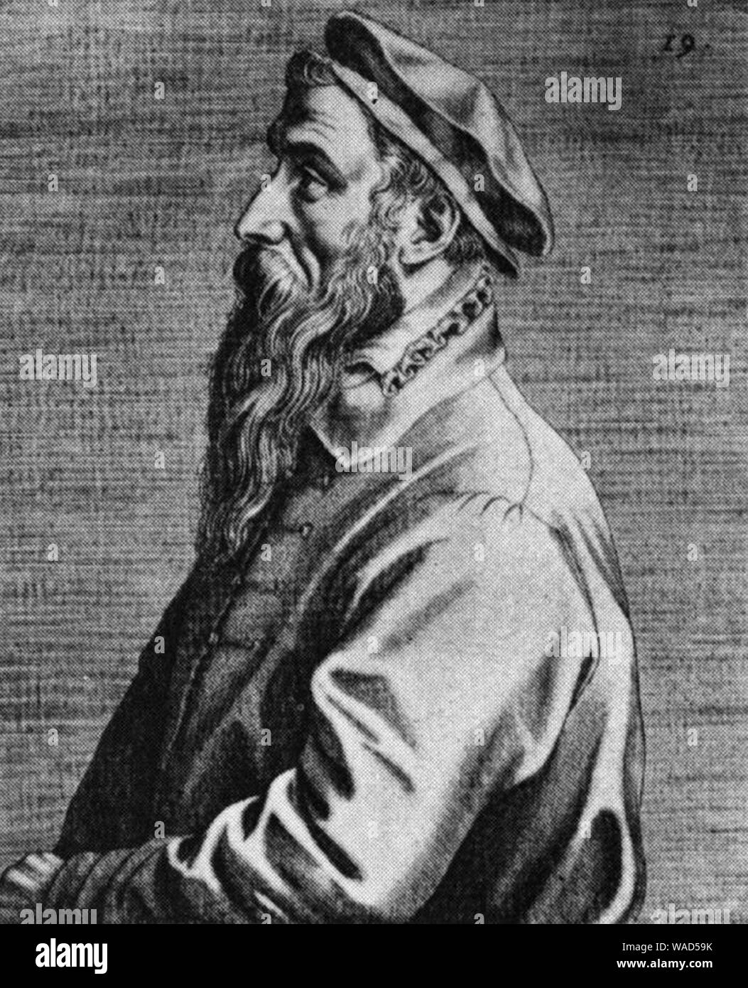 Dominicus Lampsonius - Portrait of Pieter Bruegel the Elder Stock Photo ...