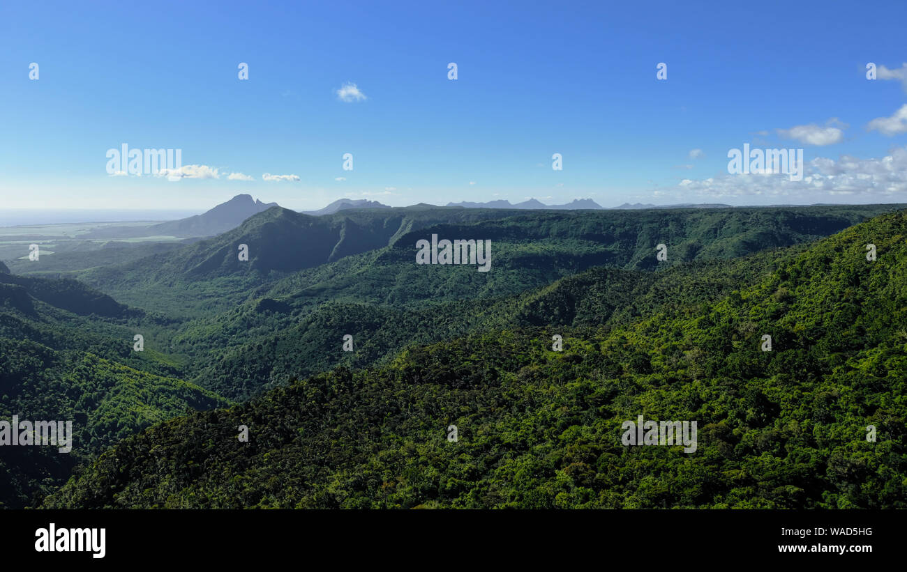 Landscape of Mauritius with rainforest Stock Photo - Alamy