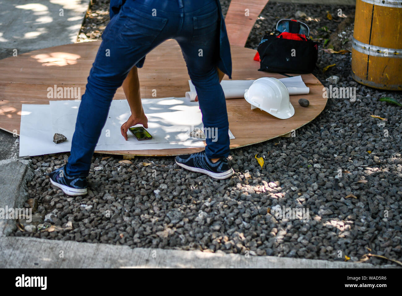 student working on project in Guatemalan college Stock Photo - Alamy