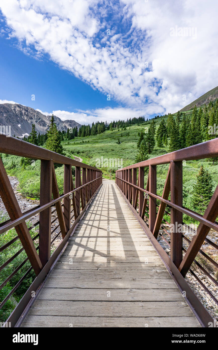 Bridge at the start of gray's peak trailhead Stock Photo - Alamy