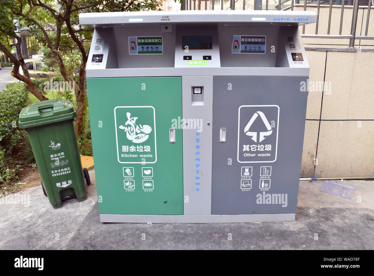 The appropriate disposal bins supported by a face recognition system to ...
