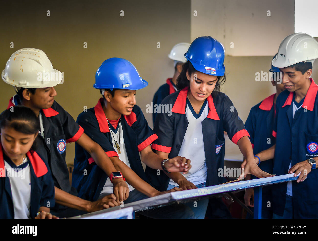 latin students working on project in Guatemalan college Stock Photo - Alamy