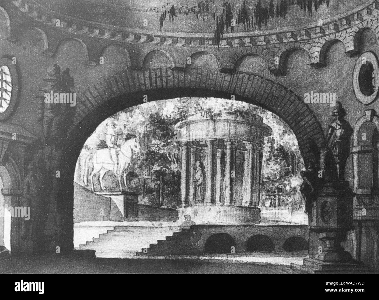 Don Giovanni Act2 set design Prague 1790s - NGO 1p1205 Stock Photo - Alamy