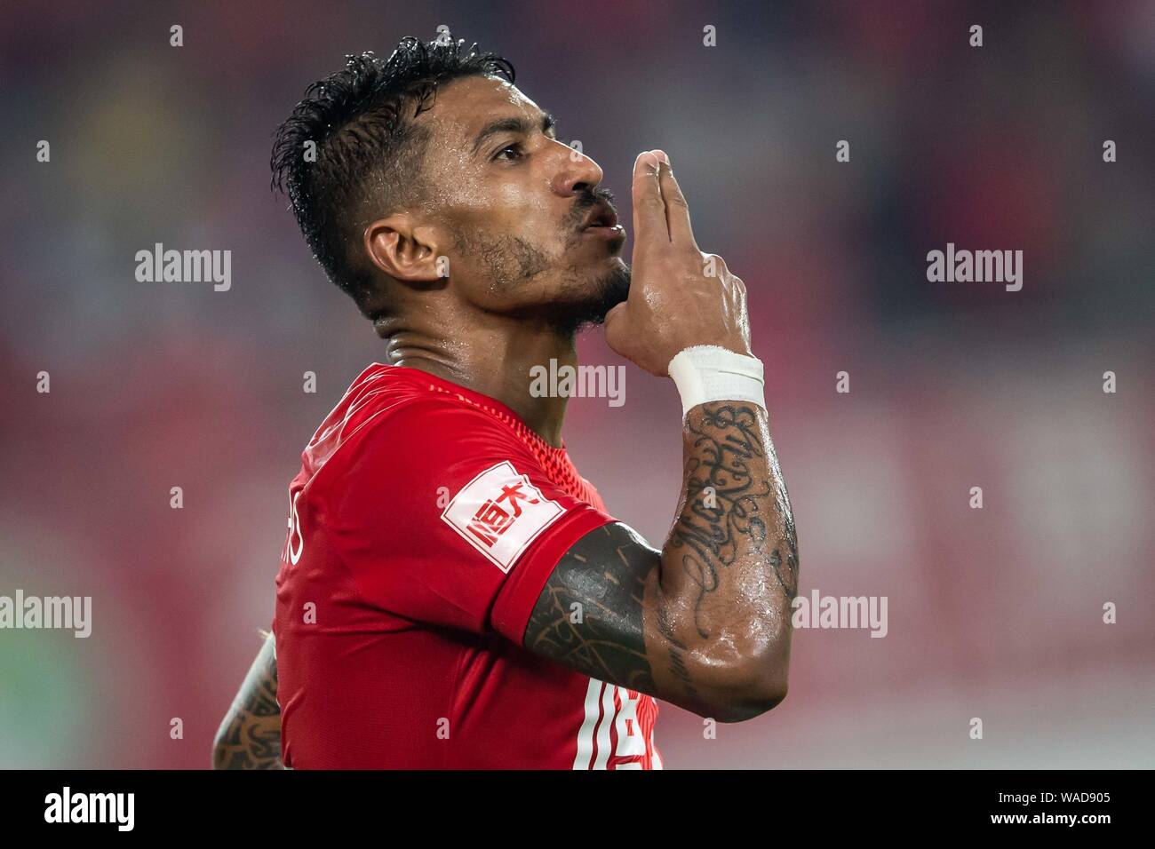 Brazilian football player Paulinho of Guangzhou Evergrande Taobao ...