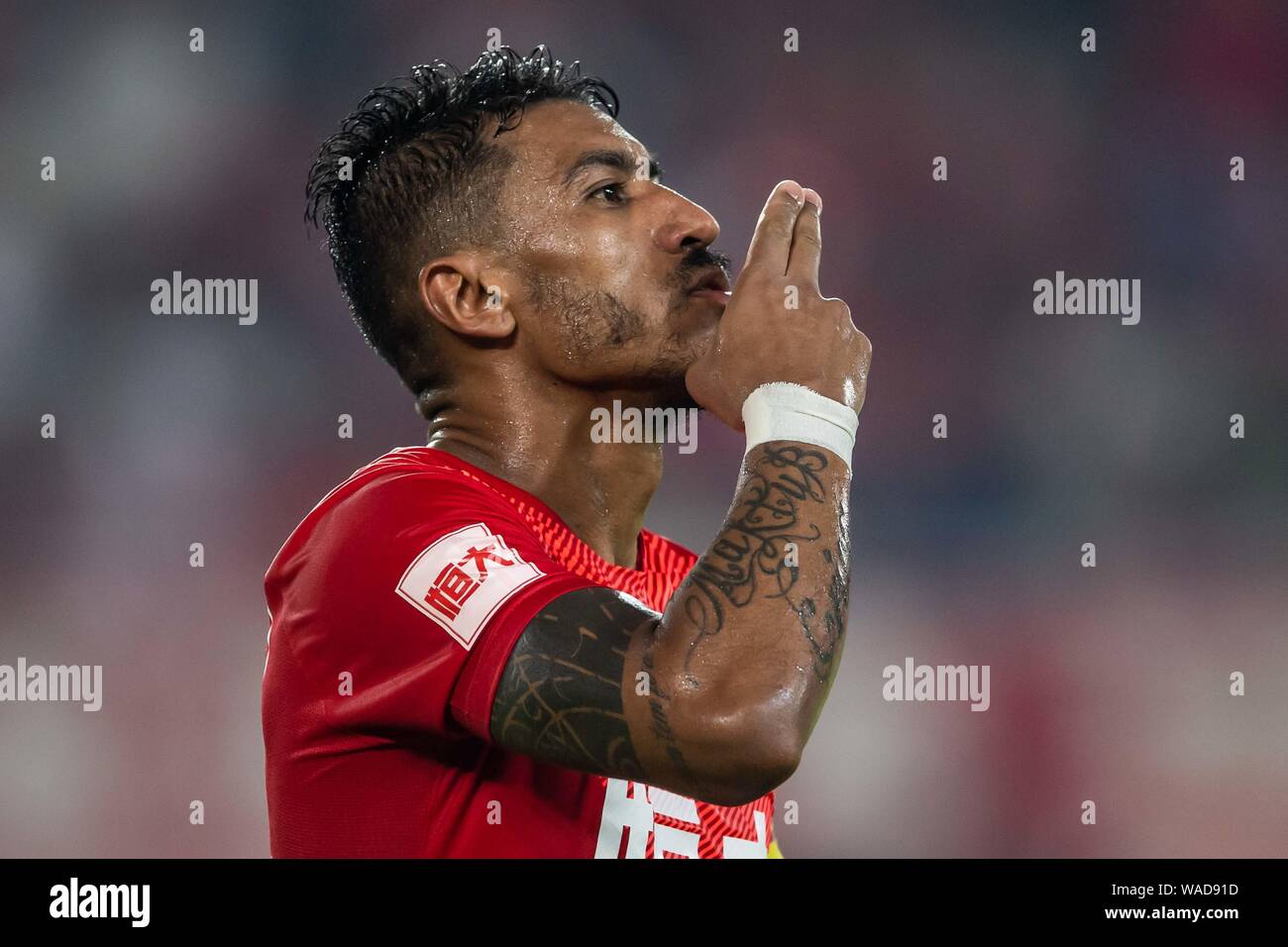 Brazilian football player Paulinho of Guangzhou Evergrande Taobao ...