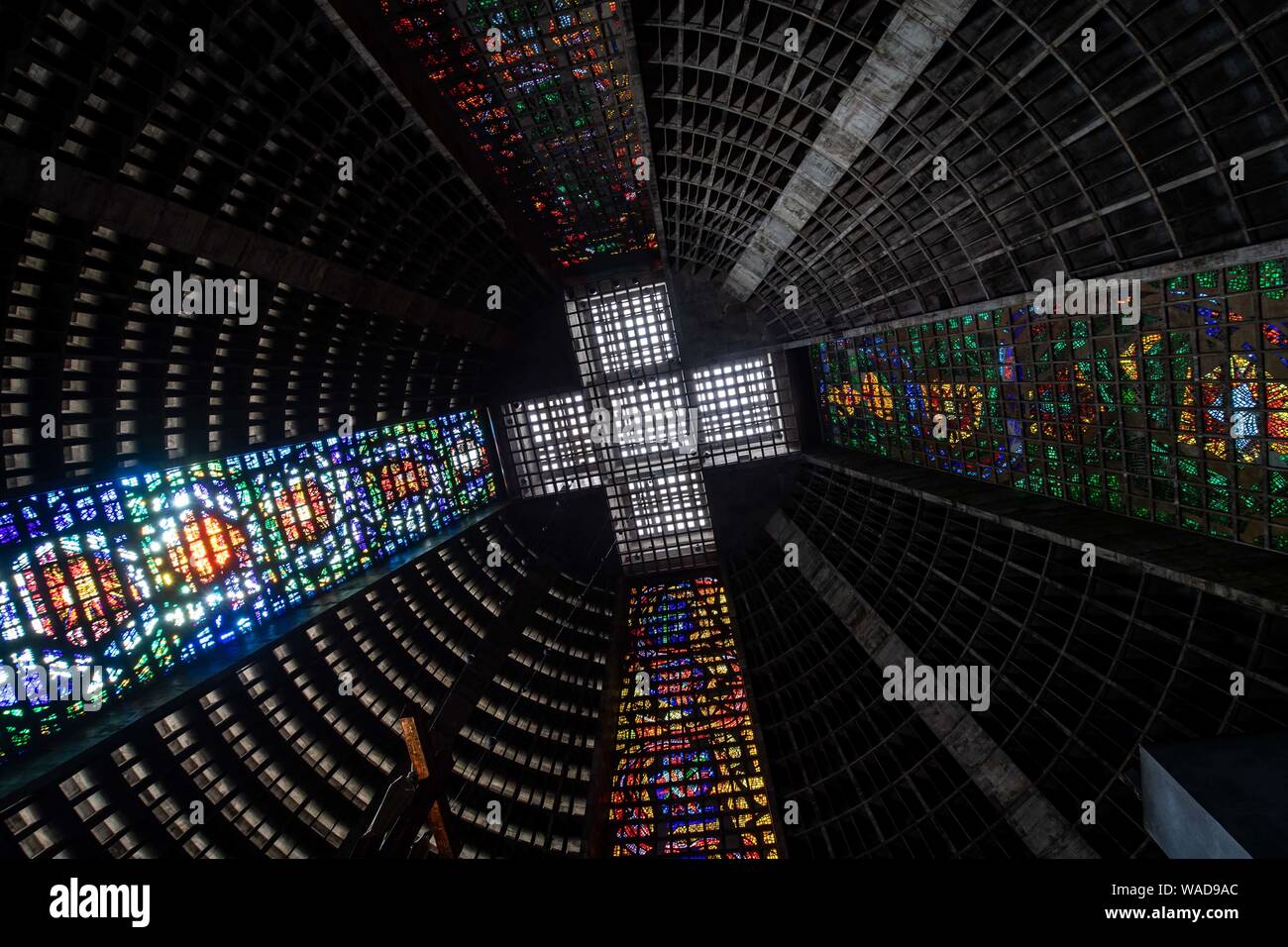 Interior view of the Rio de Janeiro Cathedral, better known as the ...