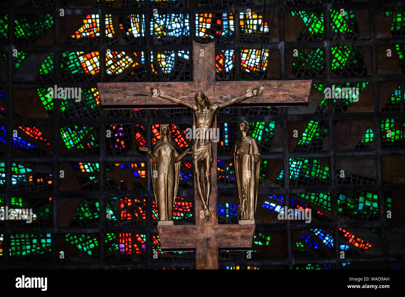 Interior view of the Rio de Janeiro Cathedral, better known as the ...