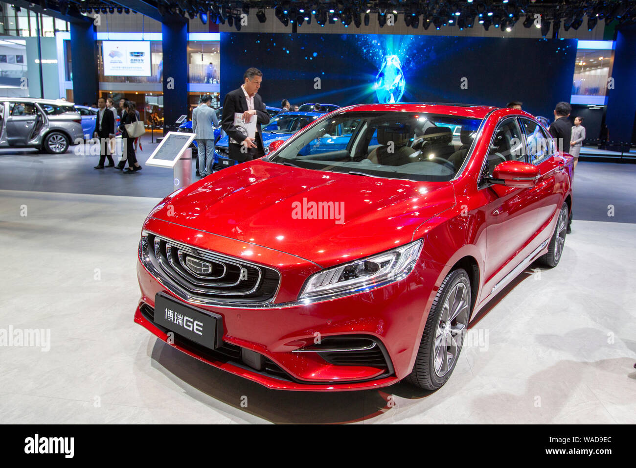 --FILE--A Geely Emgrand GE car is displayed during the 18th Shanghai ...