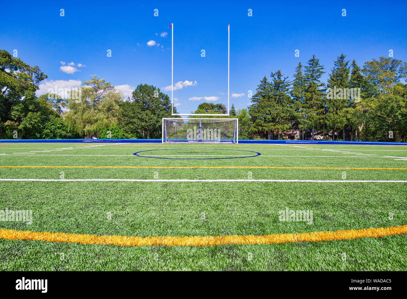 Football stadium and training field in university campus Stock Photo ...