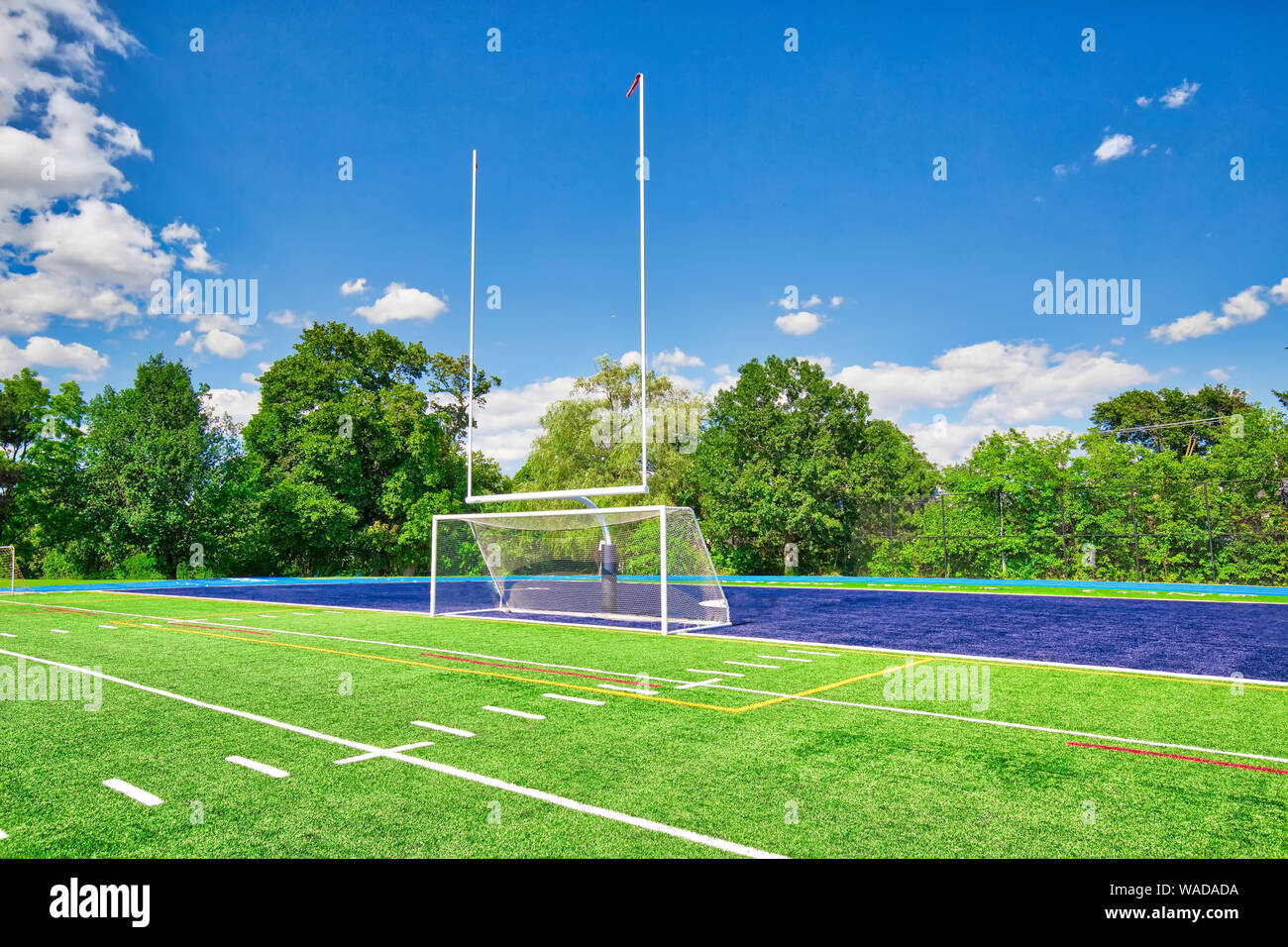 Football stadium and training field in university campus Stock Photo ...