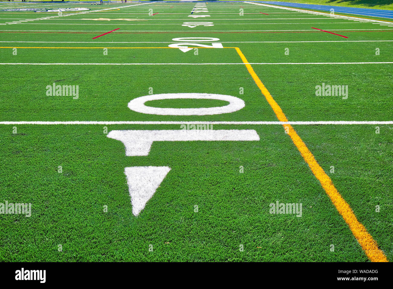 Football stadium and training field in university campus Stock Photo ...