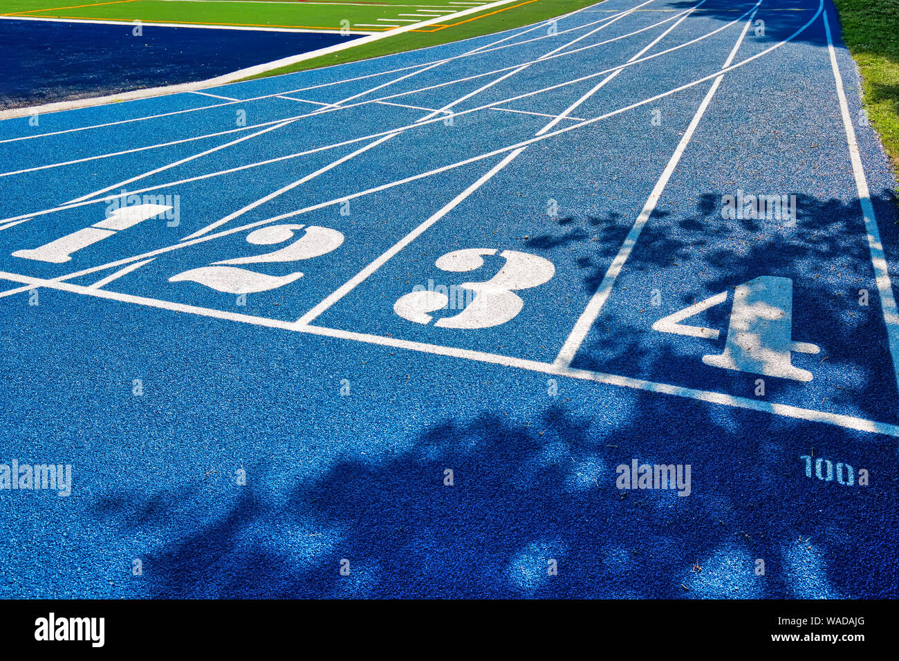 Football stadium and training field in university campus Stock Photo ...