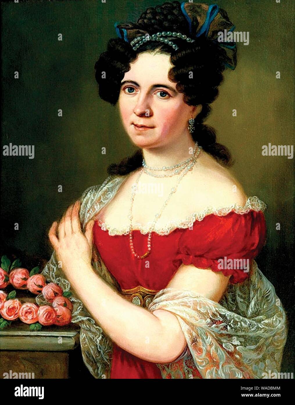 Donát Lady in red Dress Stock Photo - Alamy