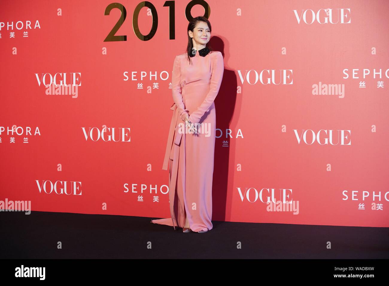 Chinese singer and actress Qi Wei, also known as Stephy Qi, poses ...