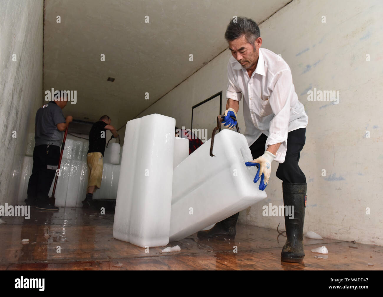 Ice factory workers hi-res stock photography and images - Alamy