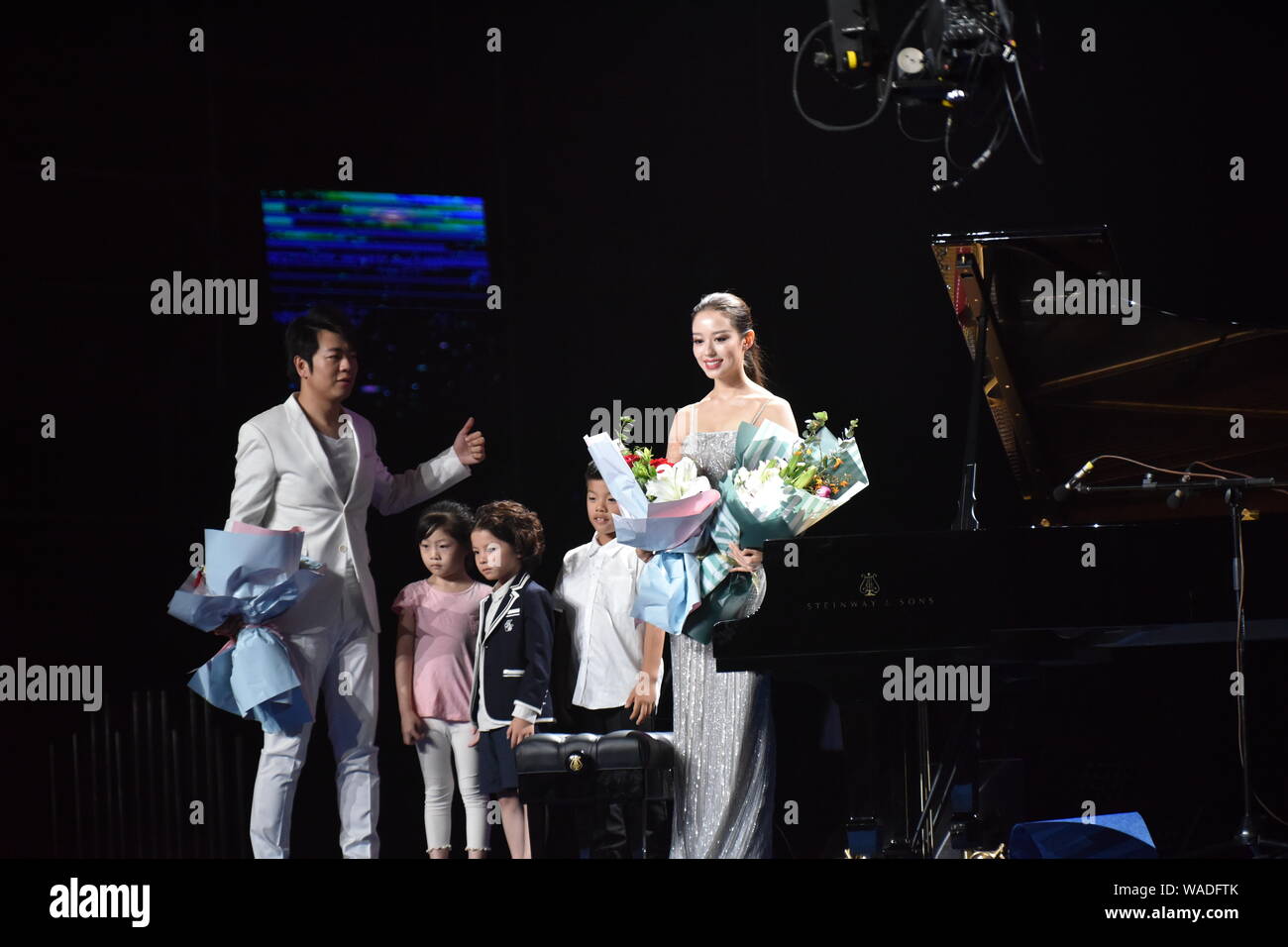 Chinese pianist Lang Lang and his wife Gina Alice Redlinger perform ...