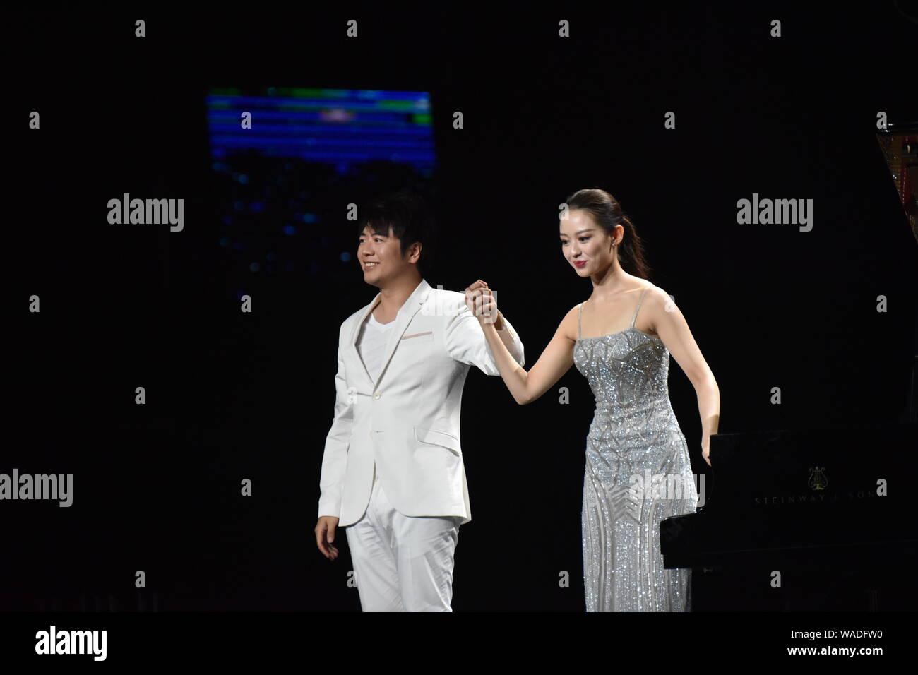 Chinese pianist Lang Lang and his wife Gina Alice Redlinger perform ...