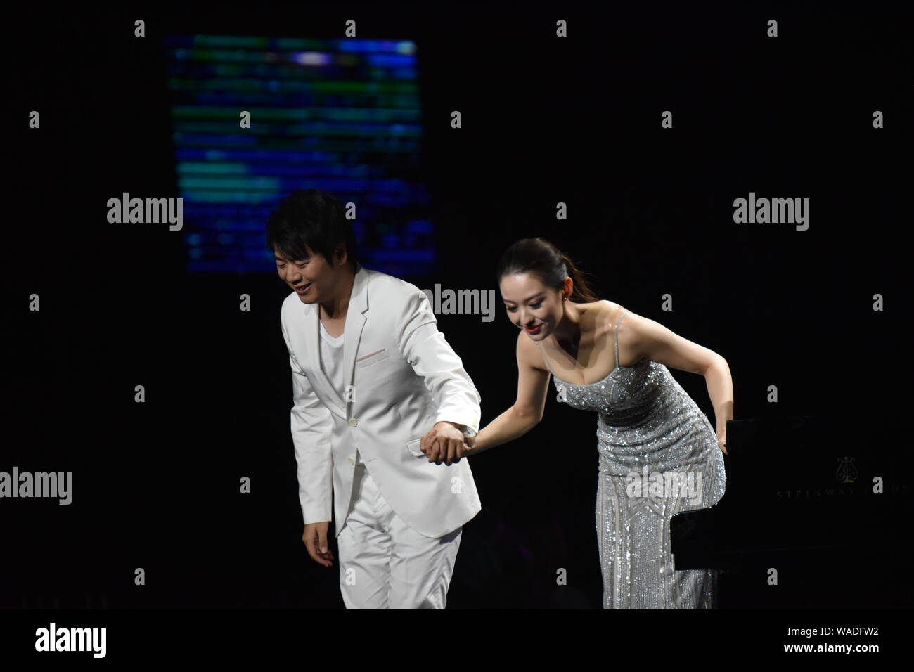 Chinese pianist Lang Lang and his wife Gina Alice Redlinger perform ...