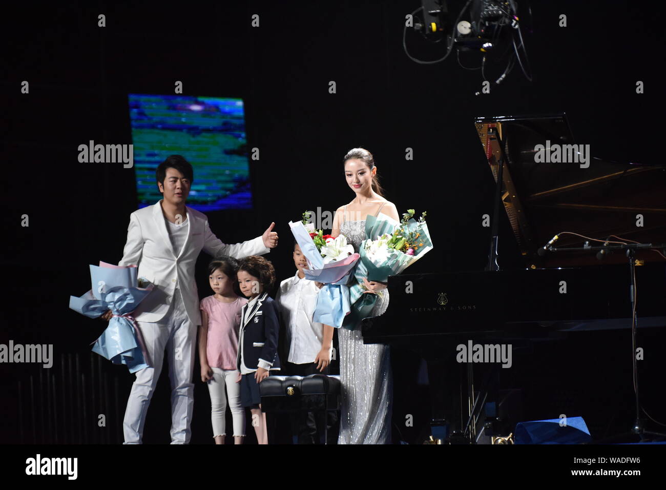 Chinese pianist Lang Lang and his wife Gina Alice Redlinger perform ...