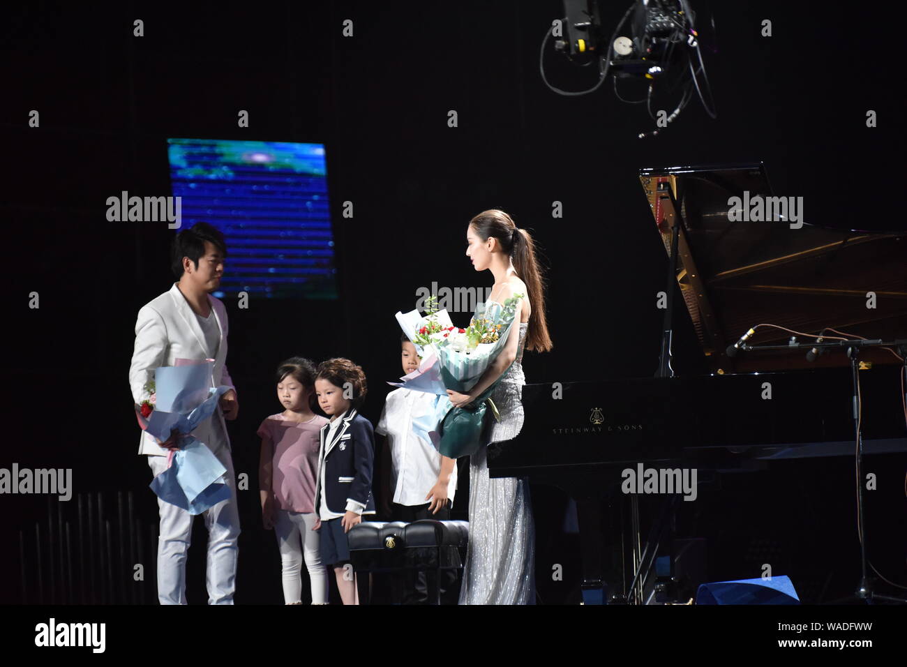 Chinese pianist Lang Lang and his wife Gina Alice Redlinger perform ...
