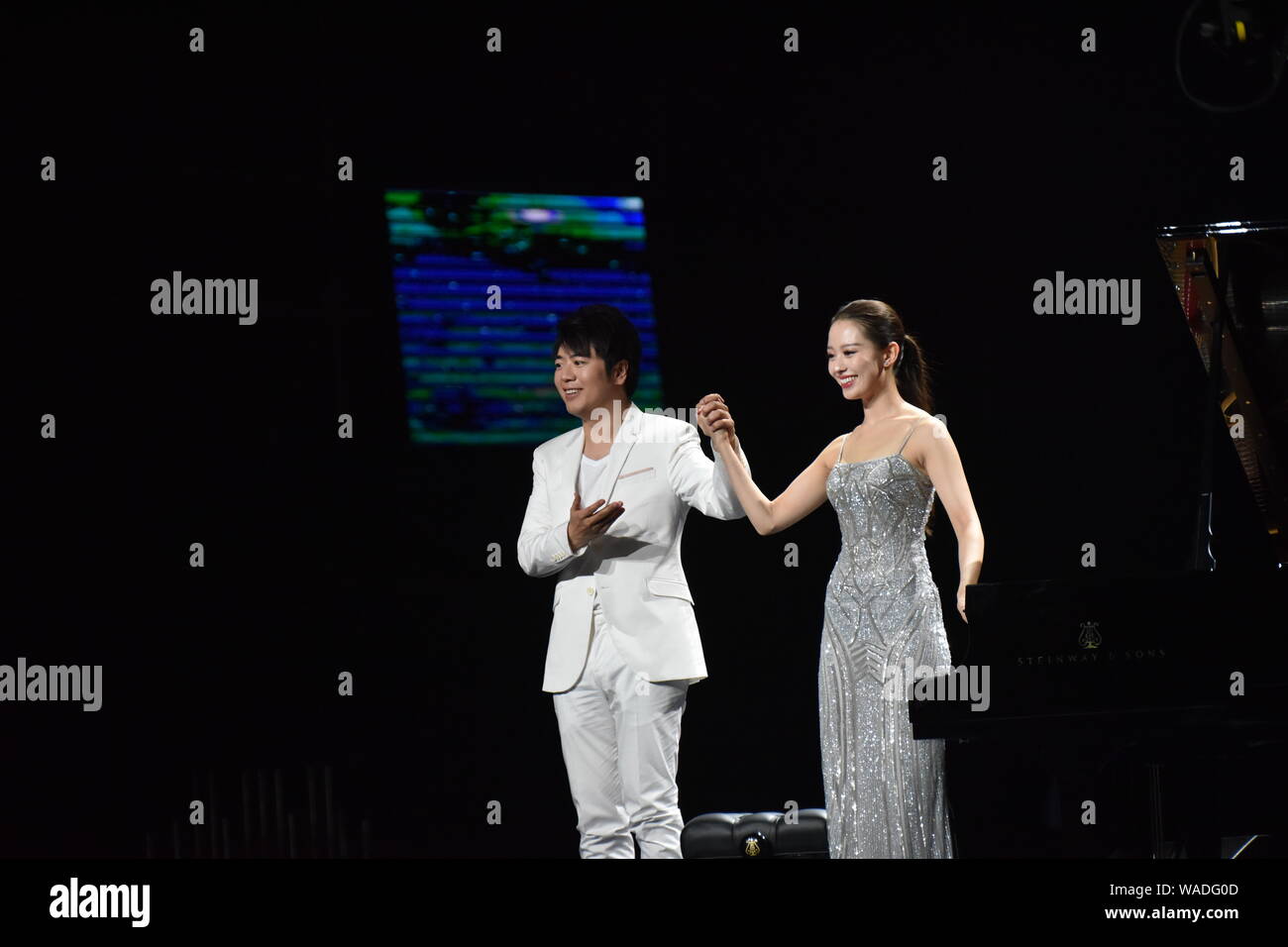 Chinese pianist Lang Lang and his wife Gina Alice Redlinger perform ...