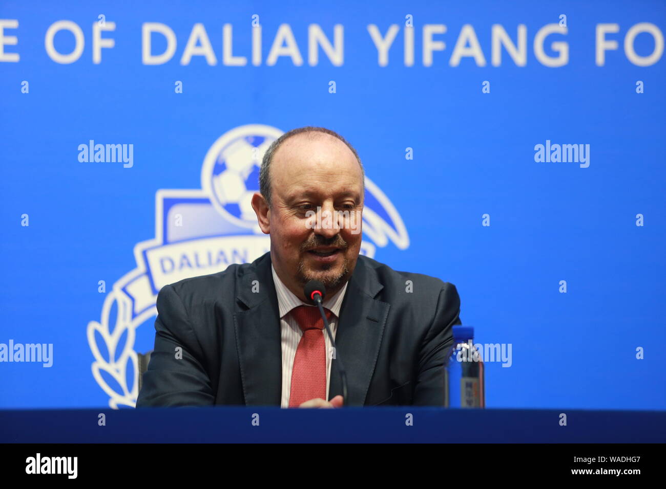 Spanish football manager Rafa Benitez, the new-appointed head coach of ...