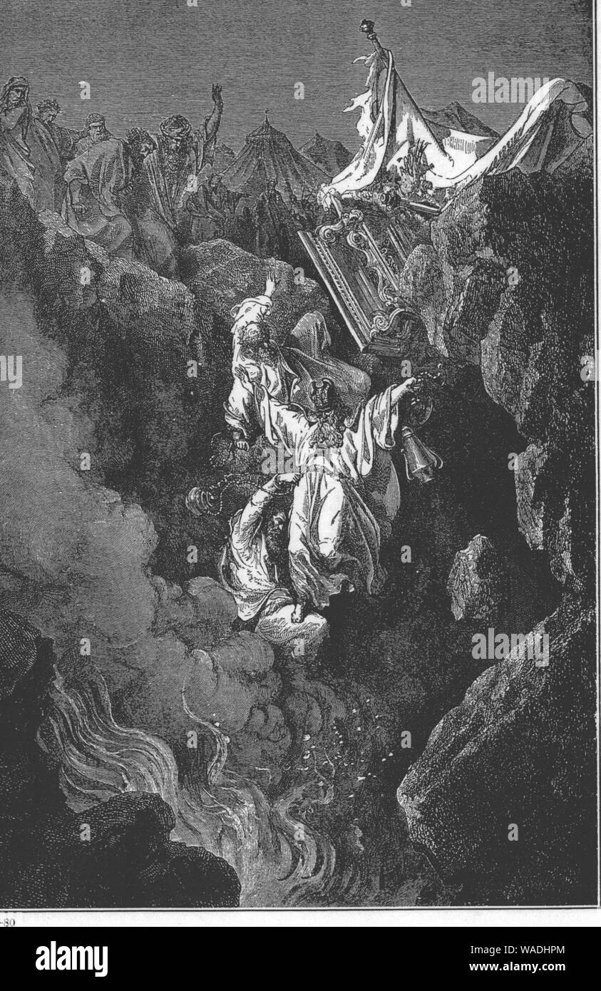 Dore Death of Korah, Dathan and Abiram Stock Photo - Alamy
