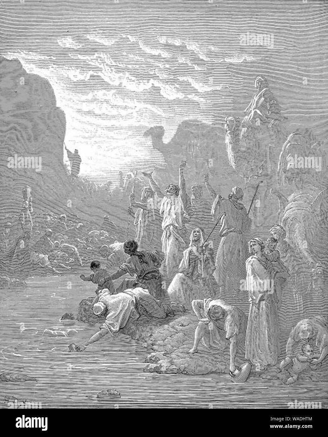 Moses striking the rock hi-res stock photography and images - Alamy