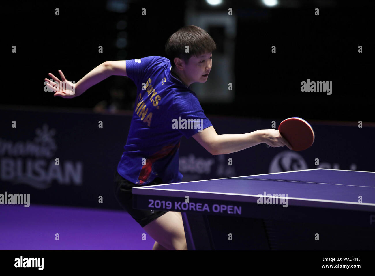 Sun Yingsha of China returns a shot to Kasumi Ishikawa of Japan in the ...