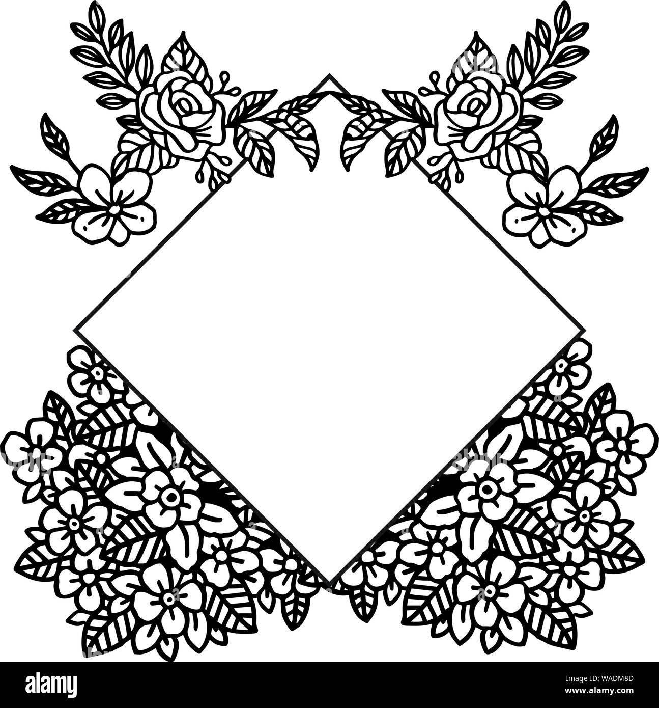 Black silhouette on white backdrop, with design plant of leaf flower ... Black silhouette on white backdrop, with design plant of leaf flower ...