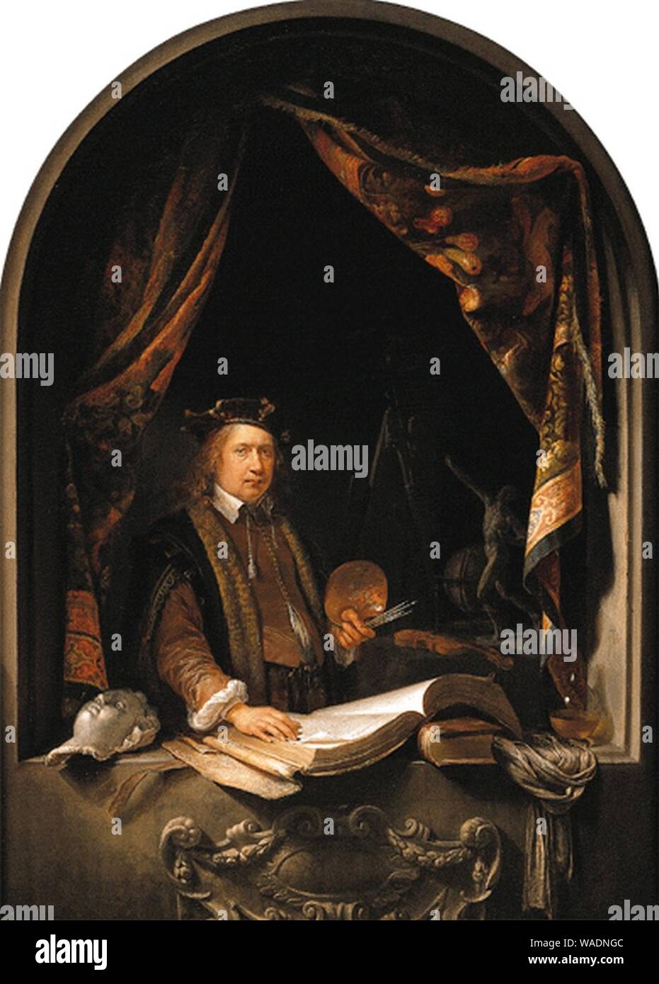 Dou Gerard - Self-Portrait - c. 1665 Stock Photo - Alamy